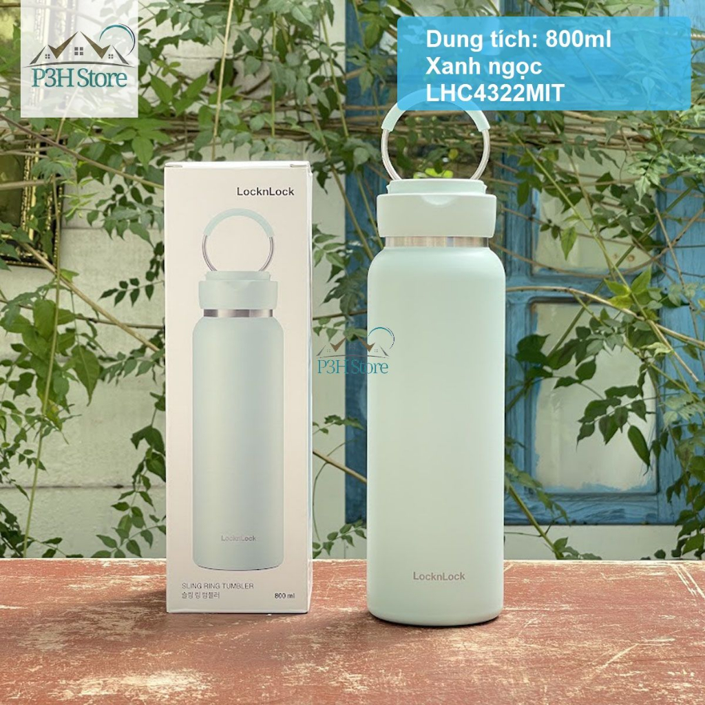 Bình giữ nhiệt LocknLock Sling Ring có quai xách dung tích 650ml LHC4321 và 800ml LHC4322 ...