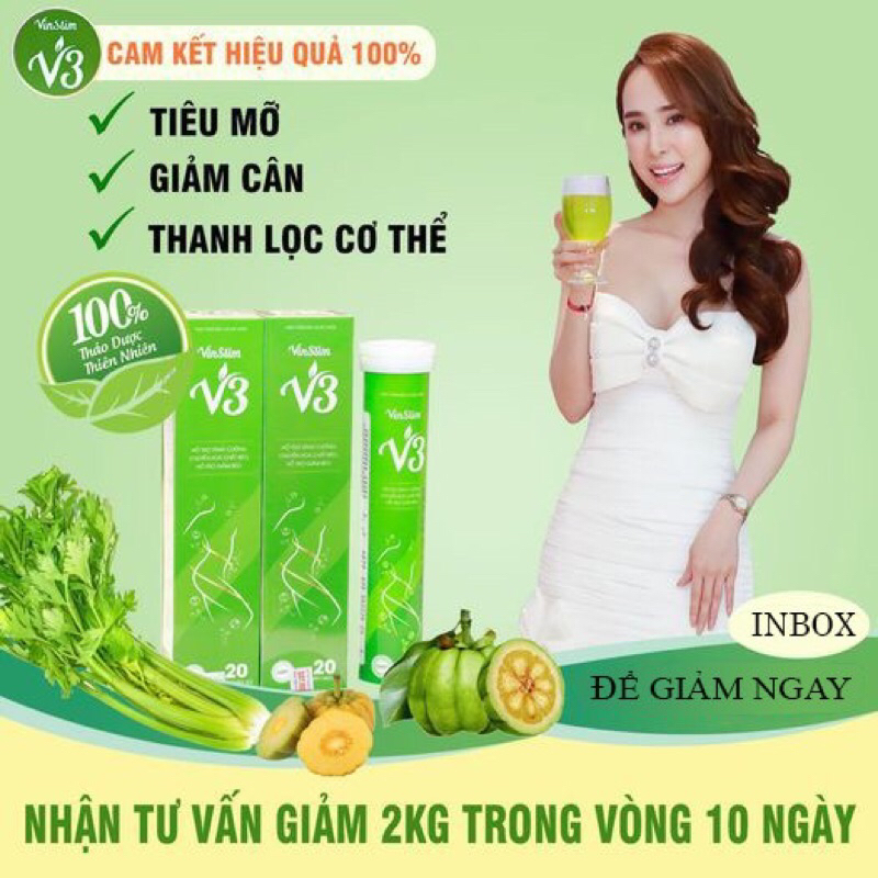 Viên sủi giảm cân slim v3 compo 3 hộp | Shopee Việt Nam