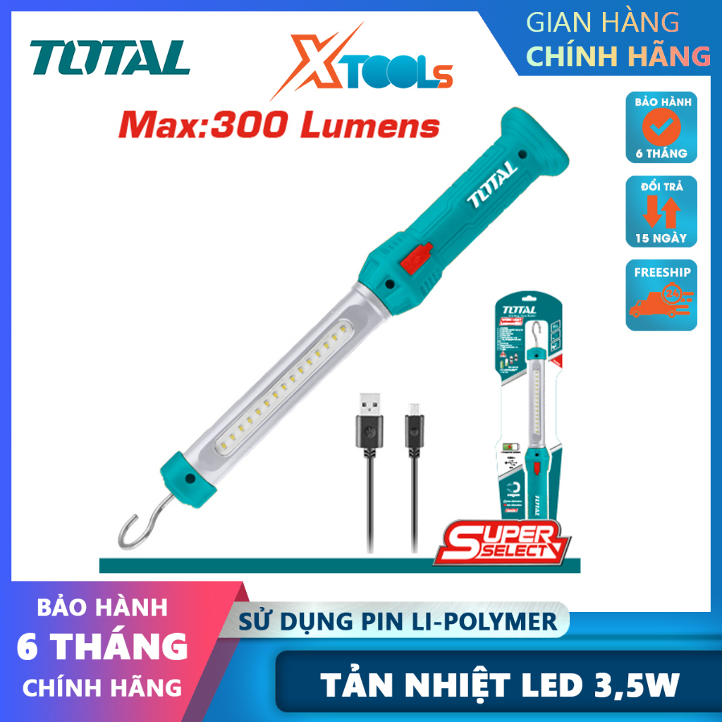 Đèn làm việc 3.5W TWLI35261 TOTAL đèn pin chất lượng cao, tản nhiệt led ...