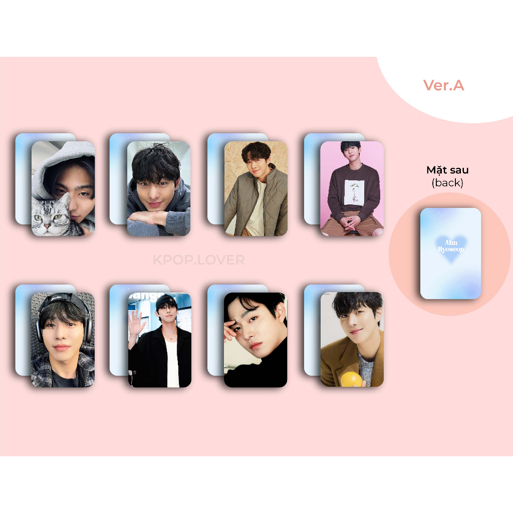 SET 8 CARD BO GÓC Ahn Hyo Seop | Shopee Việt Nam