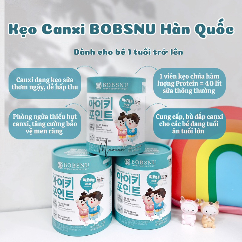 Kẹo Canxi Bobsnu Cho Trẻ Em Hàng Air Hàn Quốc, Chính Hãng/1 hộp 150 viên | Shopee Việt Nam