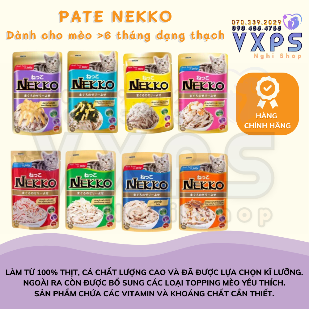 Pate Nekko Cho Mèo Gói 70g - Pate Mèo Nhập Khẩu Từ Thái Lan | Shopee ...