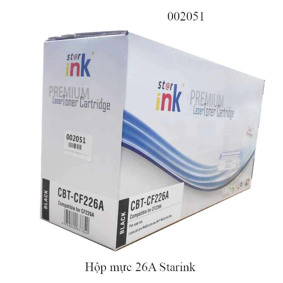 Hộp Mực In StarInk HP CF226A/CRG-052 HP M402D - Hộp mực 26A - Có lỗ đổ mực và đổ thải- Hàng ...