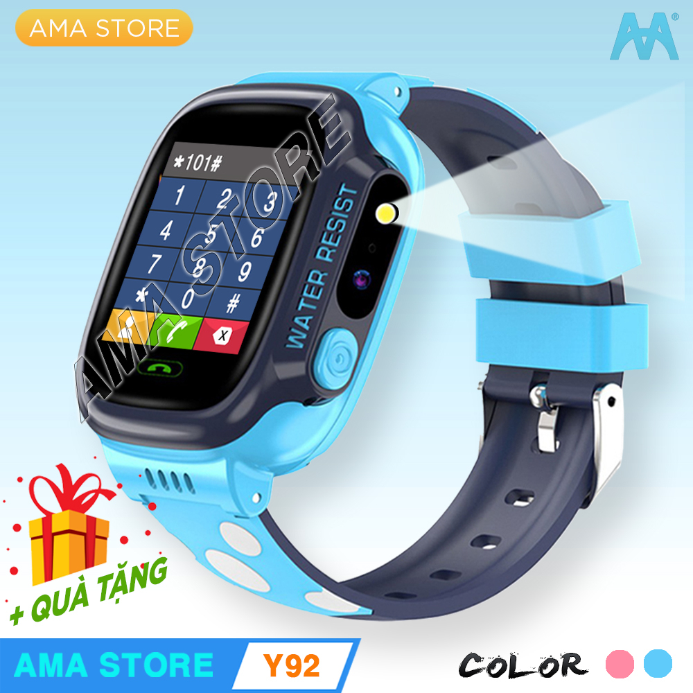 Đồng Hồ Thông Minh cho Trẻ em 6 đến 11 tuổi Lắp Sim Độc lập nghe gọi 2 chiều AMA Watch Y92 ...