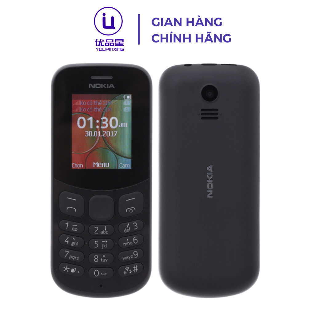 Điện thoại NOKIA 130 4G 2017 bản 2 sim siêu bền, tặng kèm pin sạc, bảo ...