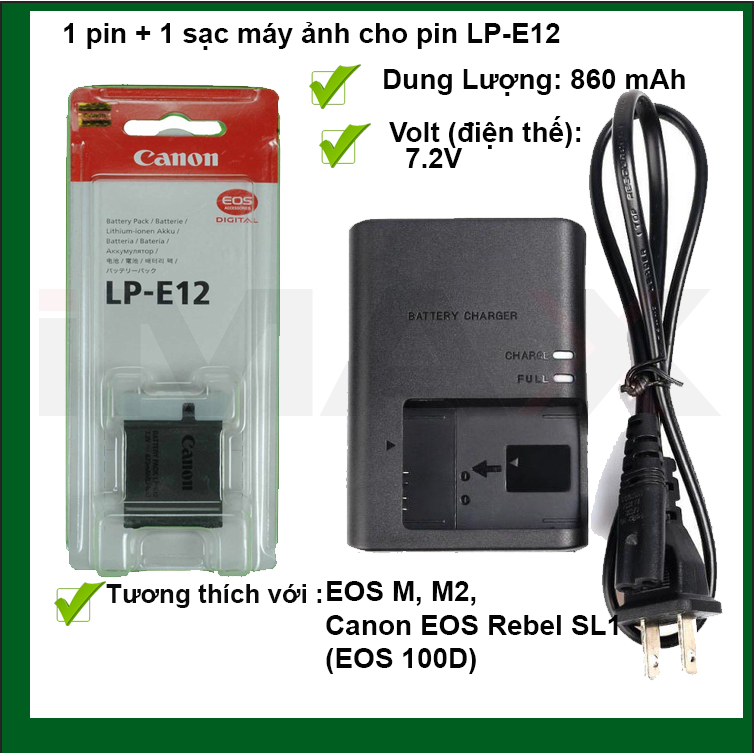 PIN & SẠC MÁY ẢNH LP-E12 | Shopee Việt Nam