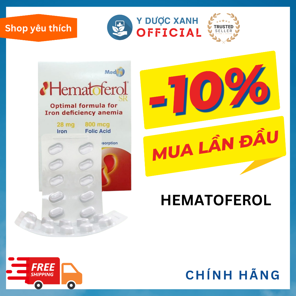 Mua [Chính Hãng] HEMATOFEROL SR 30 viên, Viên uống bổ sung sắt cho bầu ...