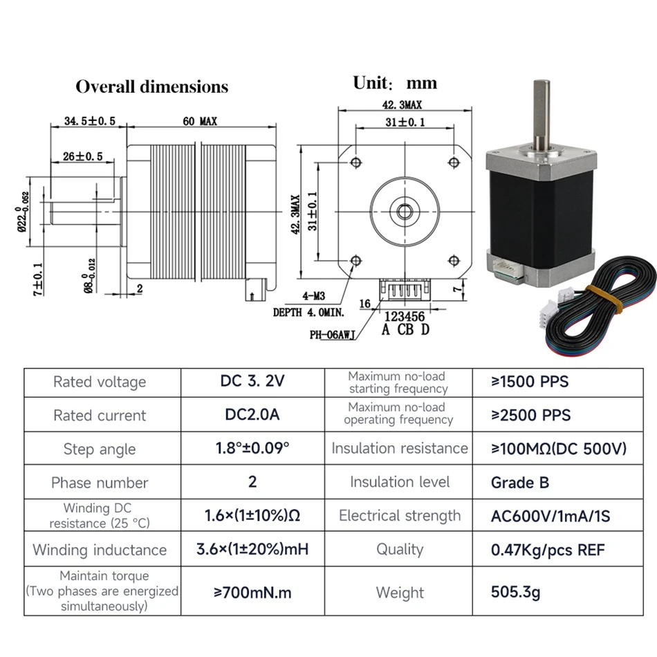 Động cơ bước - Step motor 42 x 60 mới KINGROON | Shopee Việt Nam