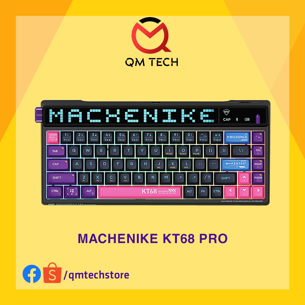 [LIKENEW] Bàn phím không dây 3 Mode Machenike KT 68 PRO - QMTECH STORE | Shopee Việt Nam