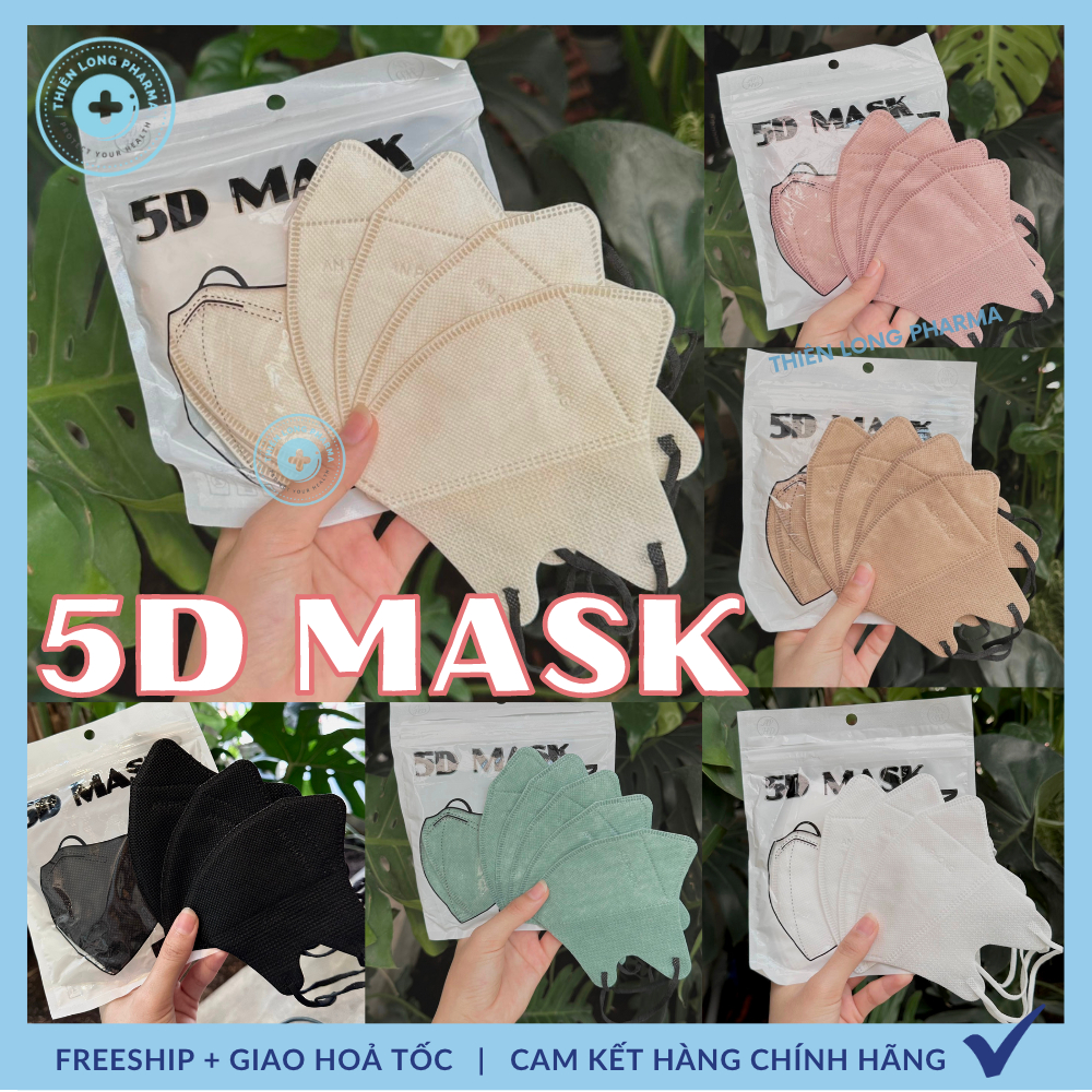 [Thùng 100 Chiếc] Khẩu trang 5D THÁI LAN, 5D MASK CAREION kháng khuẩn ...