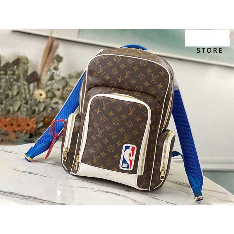 Balo nam lv NBA da thật chất dày chuẩn sup để được laptop | Shopee Việt Nam