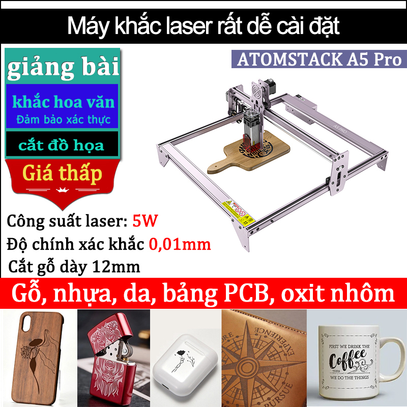 máy khắc laser ATOMSTACK A5 PRO 40W máy khắc laser mini 40W máy cnc ...