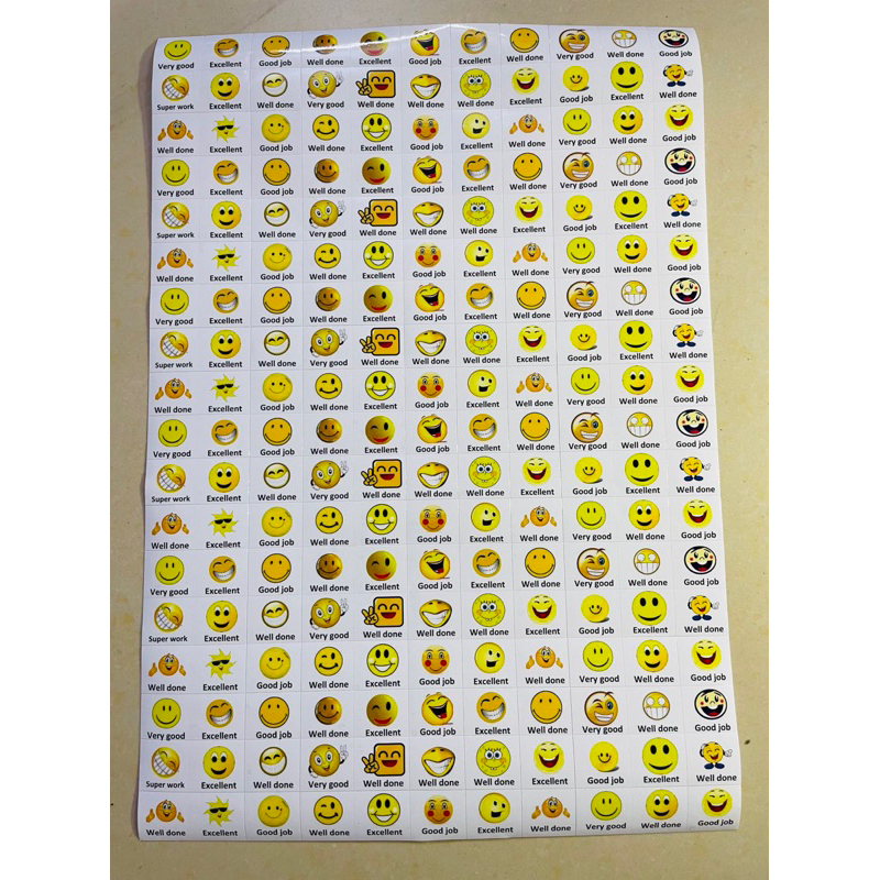 Sticker lời khen tiếng anh (198 stickers 1 bảng) | Shopee Việt Nam