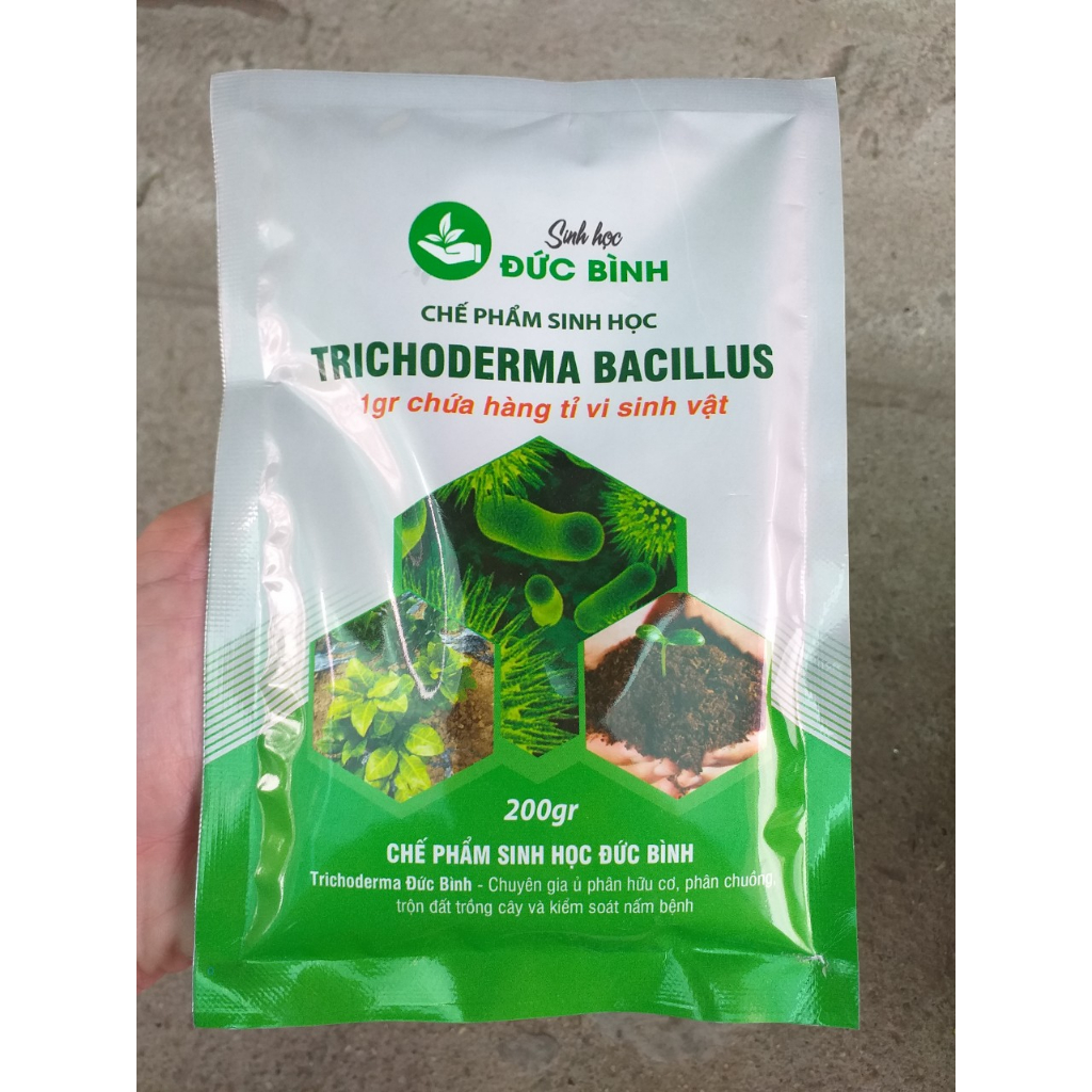 Chế phẩm sinh học nấm đối kháng Trichoderma bacillus Đức Bình, ủ phân ...