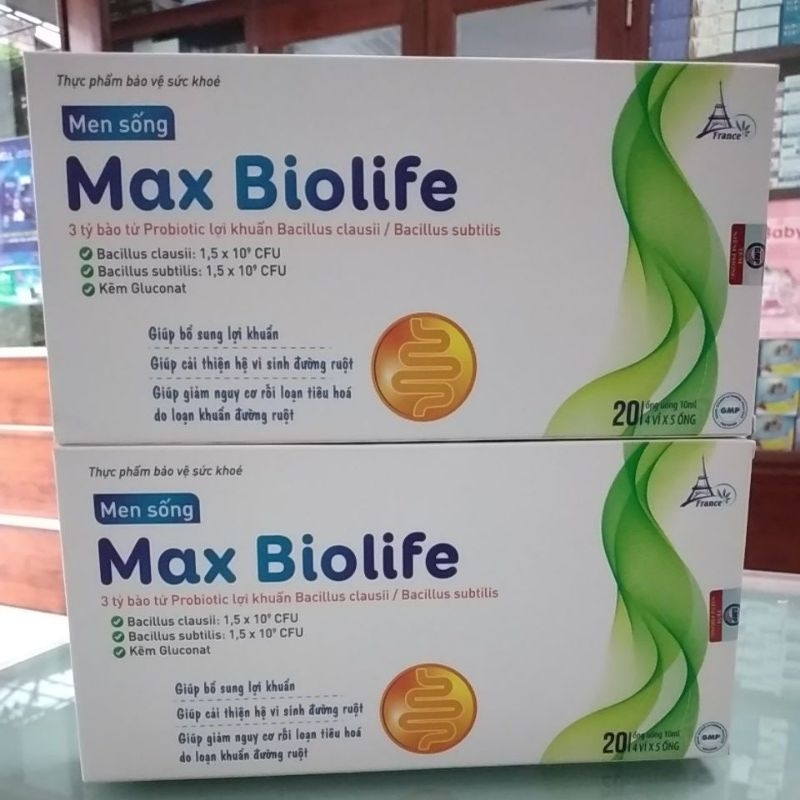Men sống Max Biolife bổ sung 3 tỷ bào tử lợi khuẩn và kẽm, cải thiện hệ ...