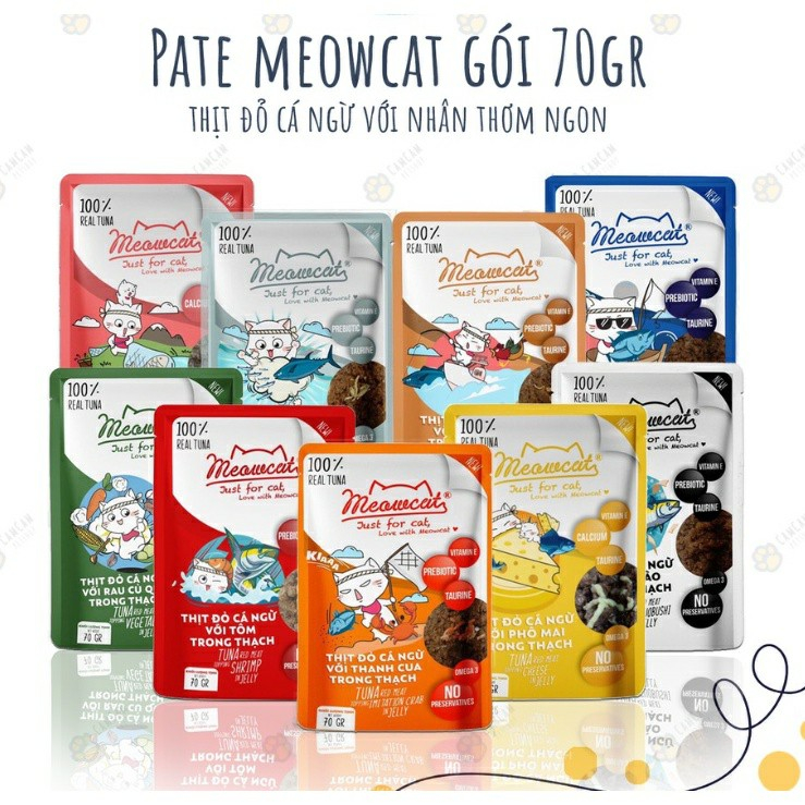 Pate Thức Ăn Ướt Meowcat Dạng Thạch Cho Mèo 70gr/Pate PET8 GOLD 70g | Shopee Việt Nam