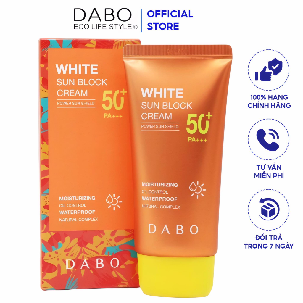 Kem chống nắng DABO White Sunblock Cream SPF50 PA+++ 70ml | Shopee Việt Nam