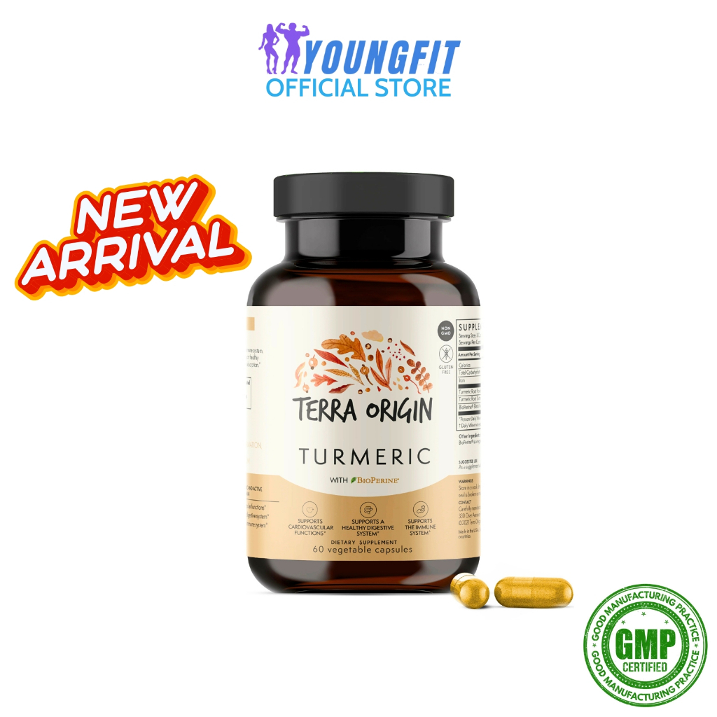 Viên Uống Tinh Bột Nghệ Hữu Cơ Nhập Mỹ Kết Hợp Gừng Tiêu Đen Tăng Cường Sức Khỏe Terra Origin ...