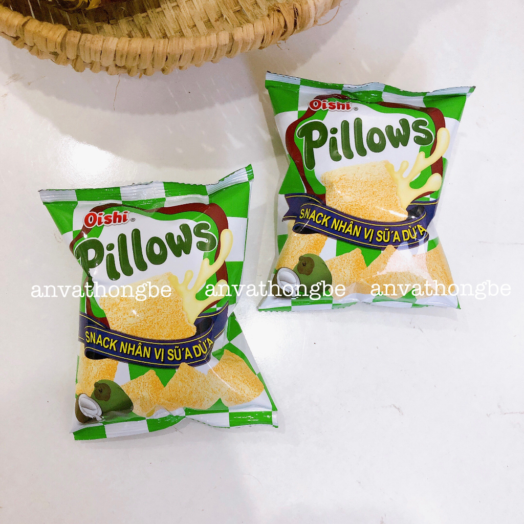 Snack Pillows Oishi Nhân Sữa Dừa - Socola - Kem Vani (Gói 14G), Bánh ...