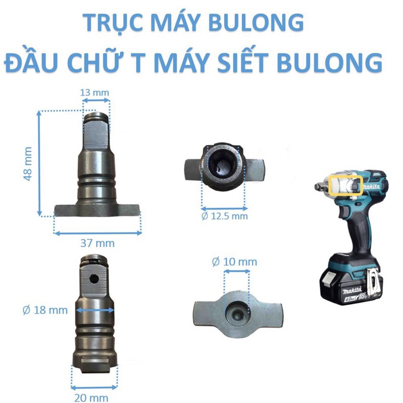 Trục Đầu Chữ T Thay Thế Máy Siết Bulong 2 Trong 1 Siết Bulong Và Vít Hàng Chất Lượng LOẠI TỐT ...