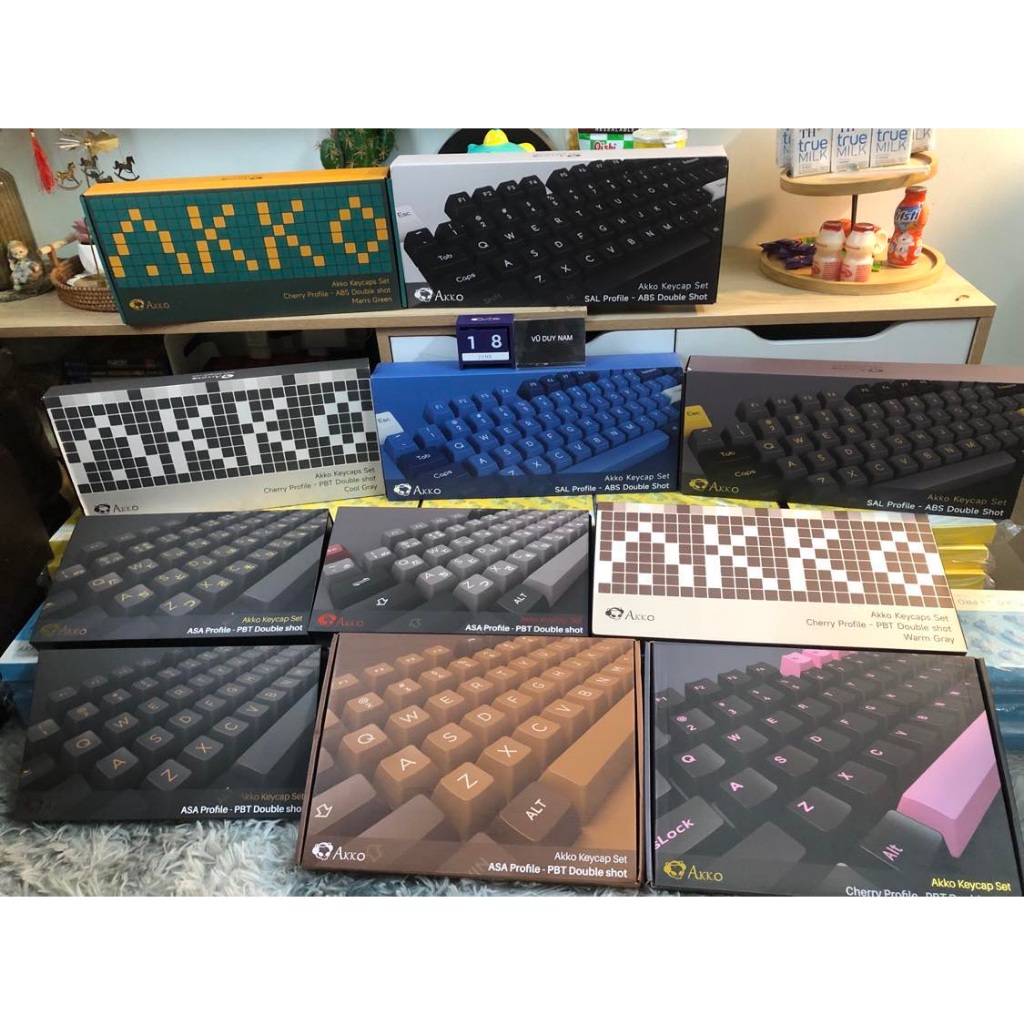 AKKO Keycap set - Blackpink/Ocean Star/WOB/Marrs Green/Warm Cool Gray ...