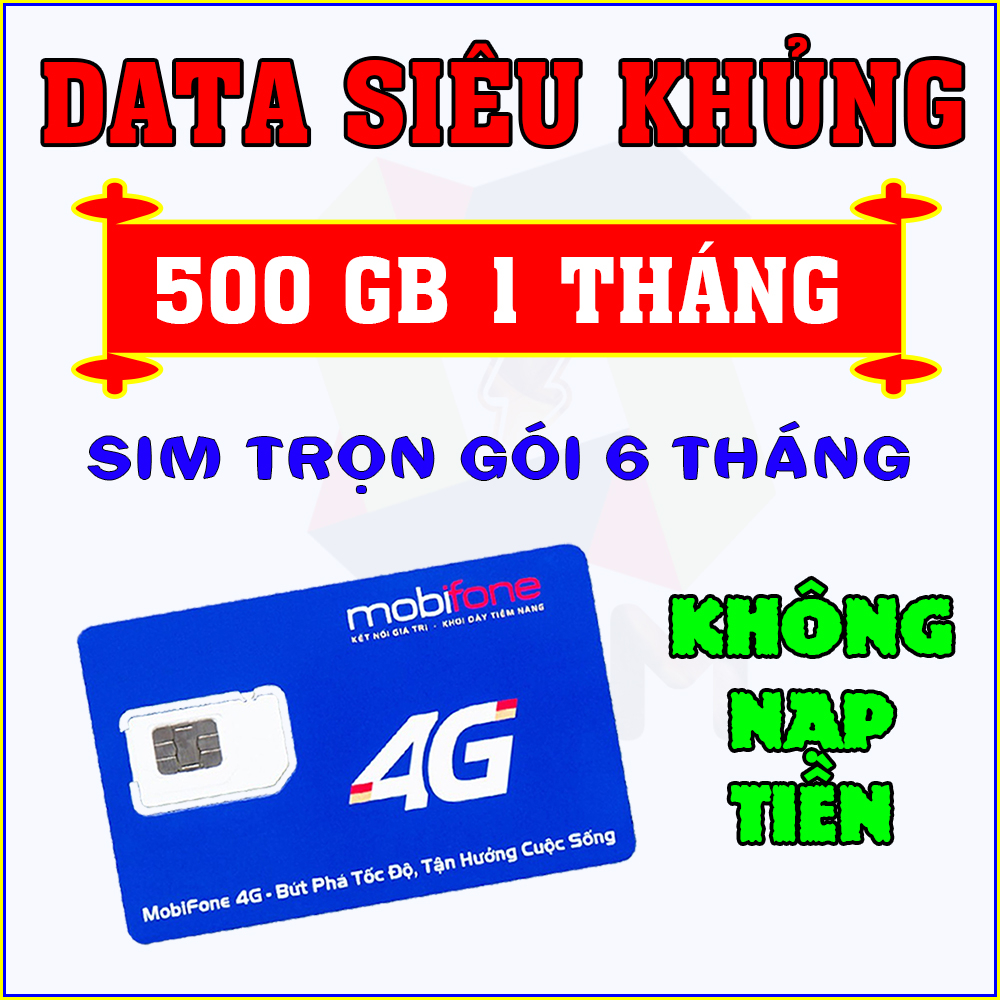Sim 4G 5G Mobifone 500GB/Tháng. Sử Dụng 6 Tháng, Không Nạp Tiền. Có ...