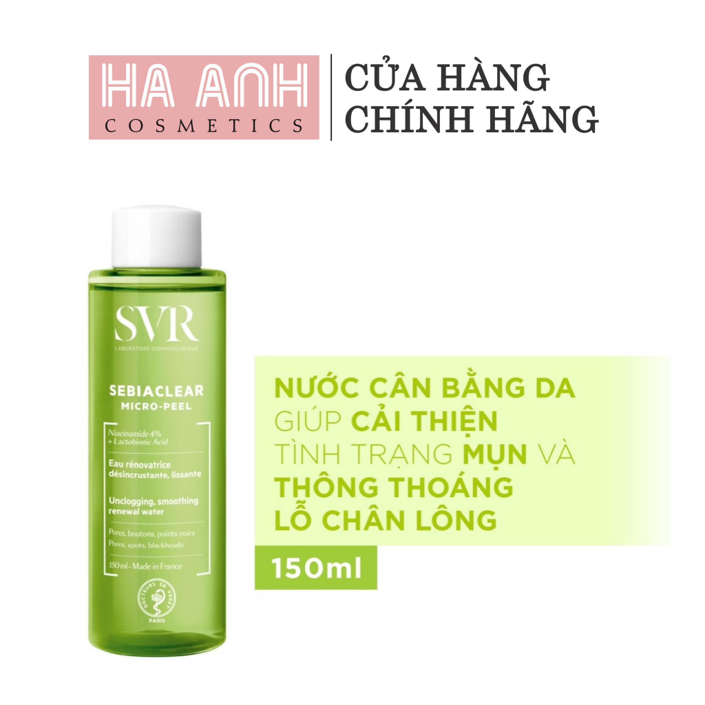 Nước Cân Bằng Toner SVR Sebiaclear Micro Peel 150ml | Shopee Việt Nam
