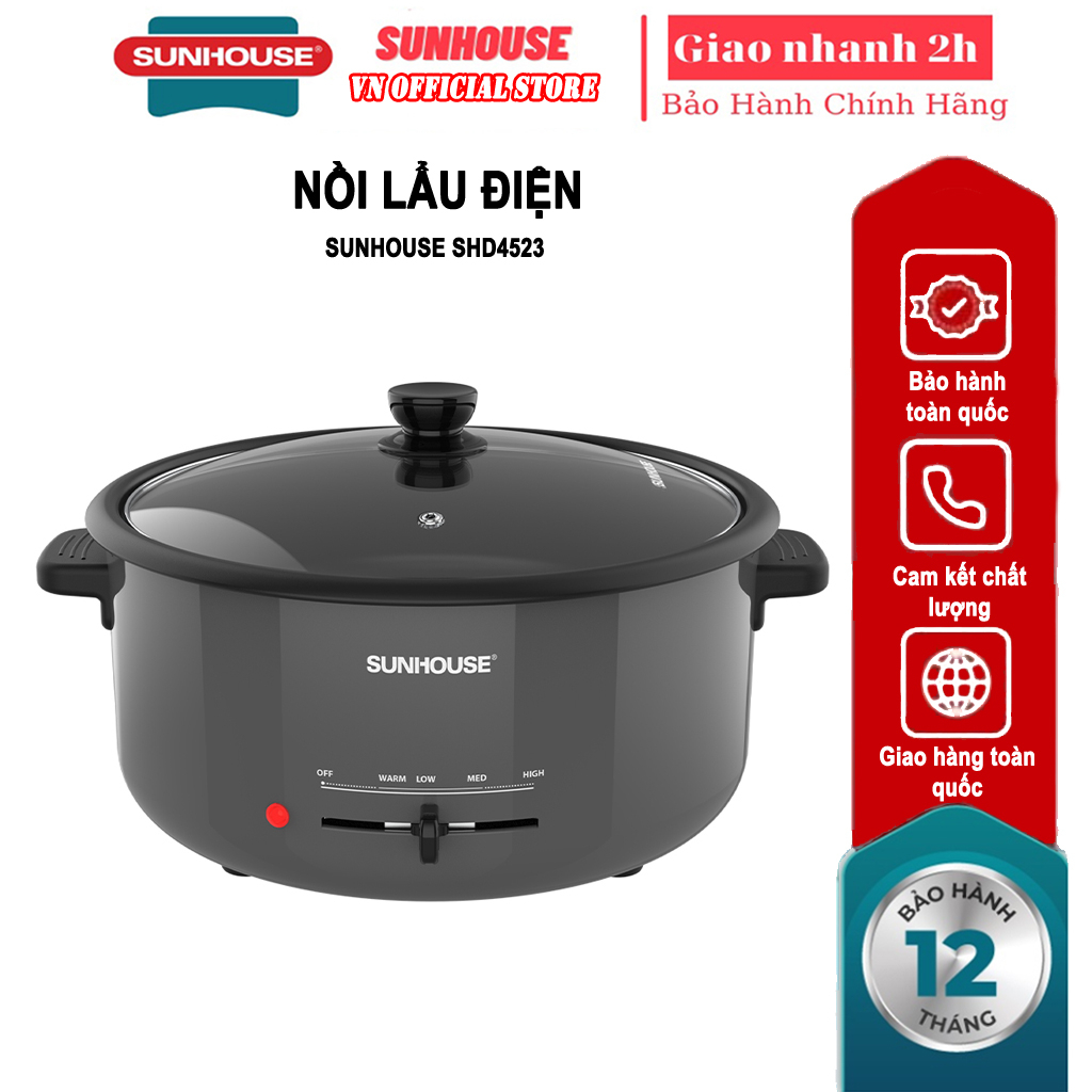 Nồi lẩu, bếp lẩu điện 3,5 lít Sunhouse SHD4523 | Shopee Việt Nam