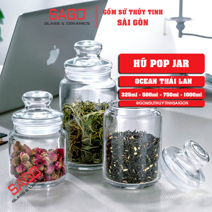 Hũ Thủy Tinh Ocean Pop Jar Glass Lid | Hũ Nắp Thủy Tinh | Shopee Việt Nam
