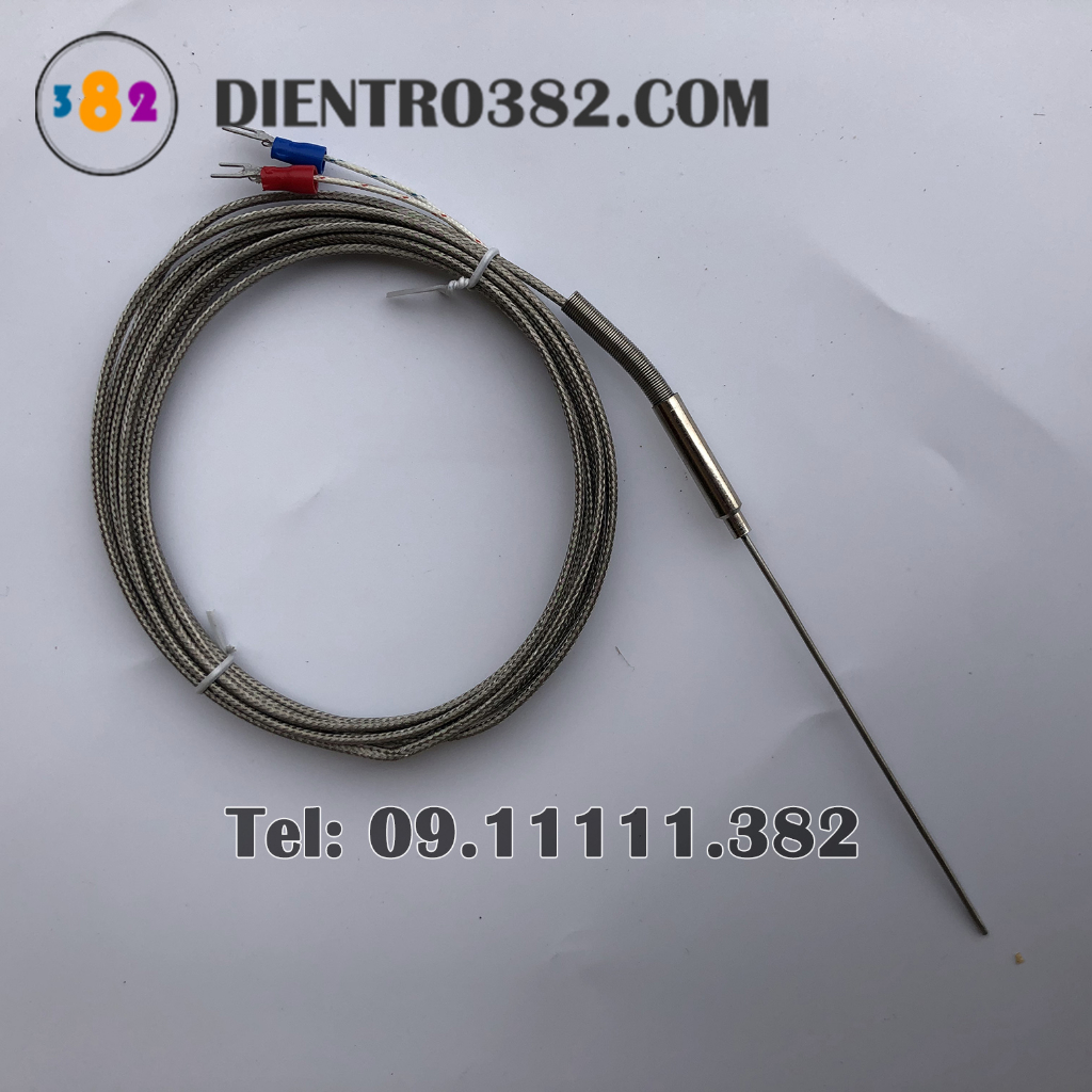 Dây cảm biến nhiệt đầu dò phi 1.5x100mm dây dài 2M, 3M. Can nhiệt K model WRNK-191 chất lượng ...