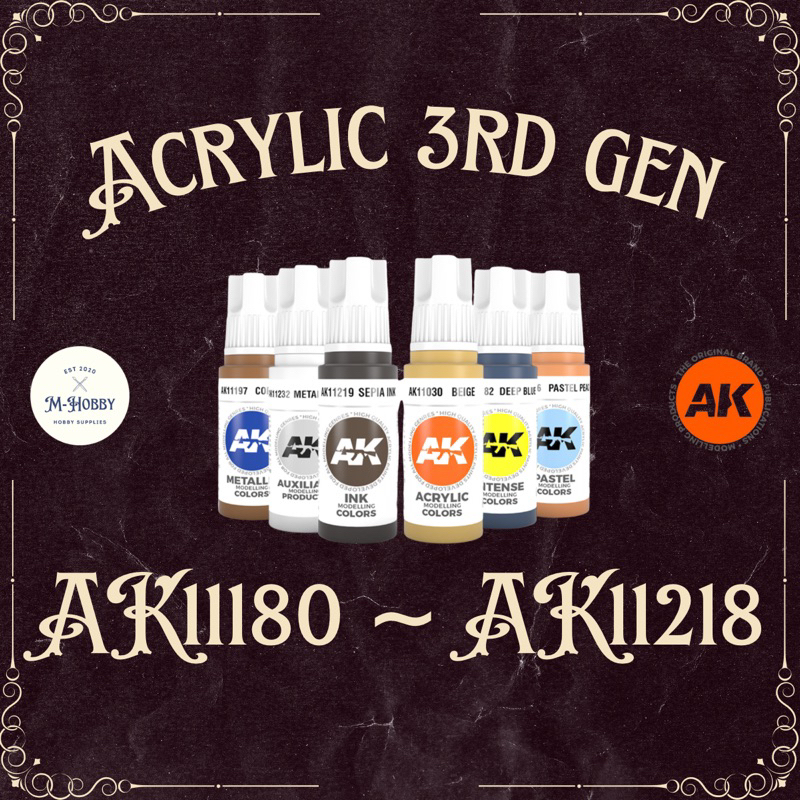 AK11180 ~ AK11218 Sơn Acrylic 3rd Gen AK-Interactive | Shopee Việt Nam
