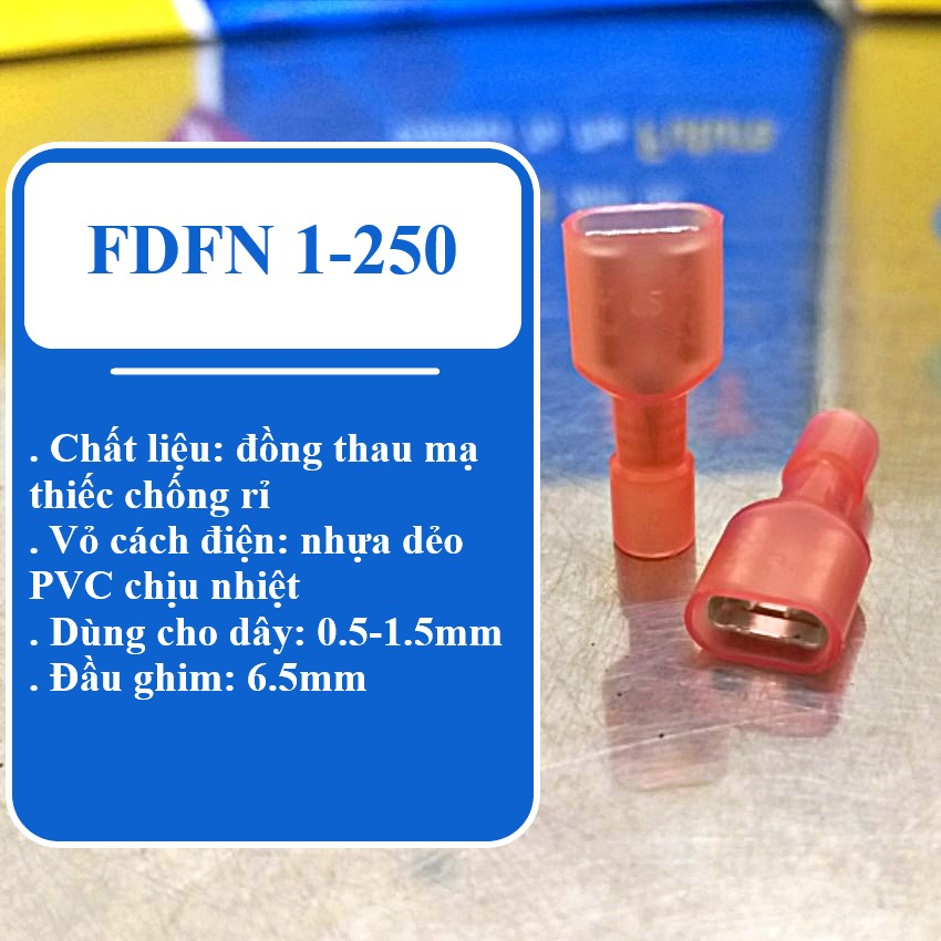 Đầu cos ghim dẹp đực cái cao cấp KST bằng đồng bấm nối dây điện FDFN MDFN | Shopee Việt Nam