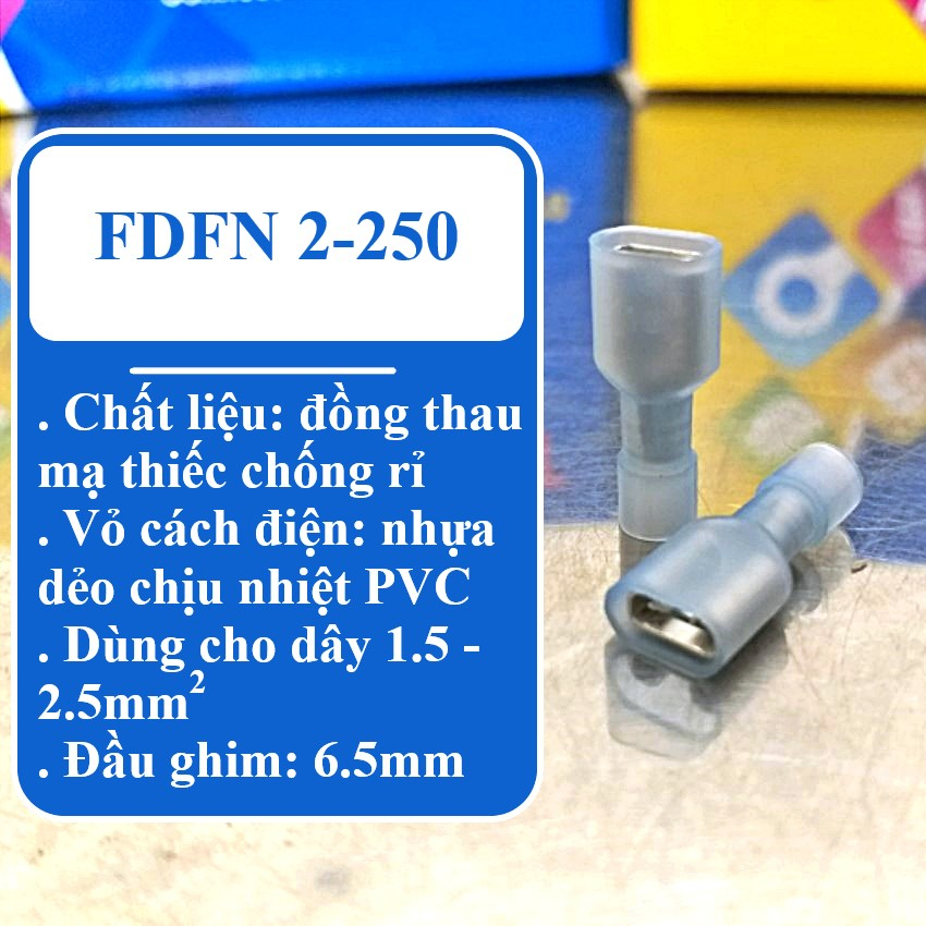 Đầu cos ghim dẹp đực cái cao cấp KST bằng đồng bấm nối dây điện FDFN MDFN | Shopee Việt Nam