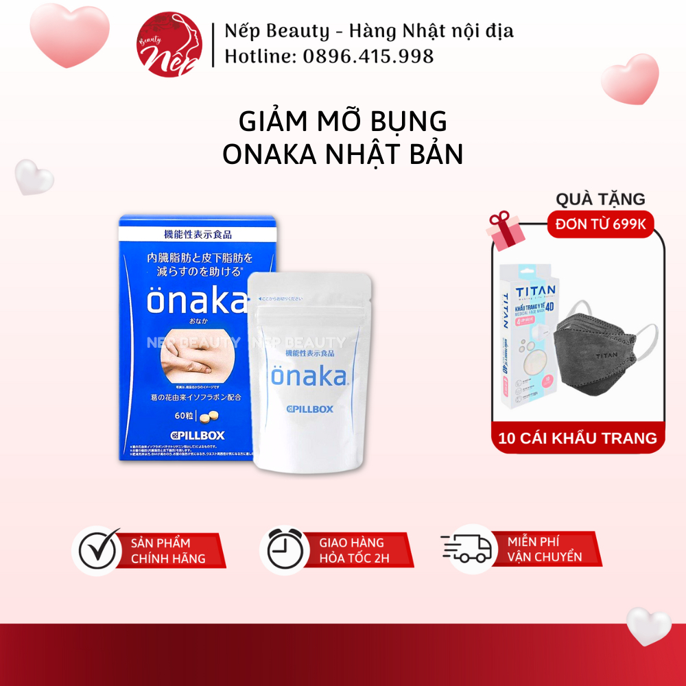 Viên uống giảm mỡ bụng hiệu quả Onaka của Nhật bản gói 60 viên | Shopee Việt Nam