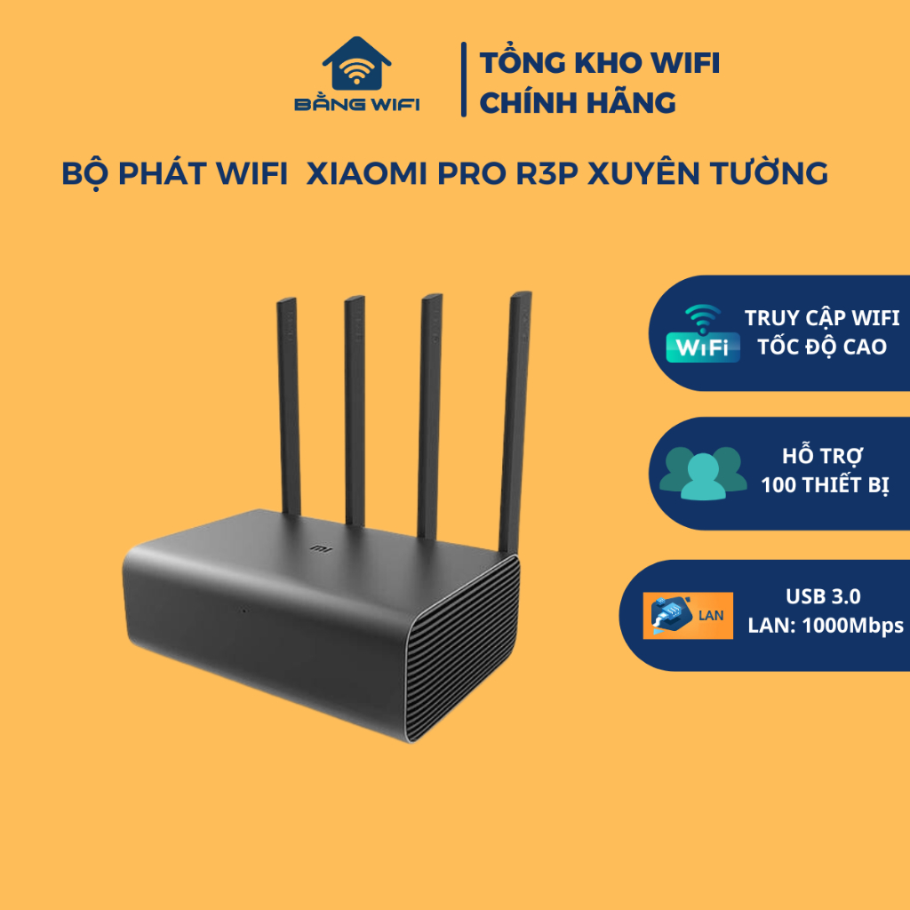 Bộ phát wifi Xiaomi Pro R3P xuyên tường cực khủng | Shopee Việt Nam