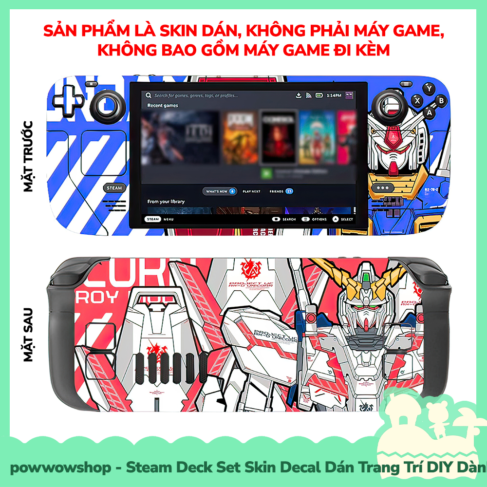 [Sẵn VN - Hỏa Tốc] Steam Deck Set Skin Decal DIY Dán Trang Trí Dành Cho ...