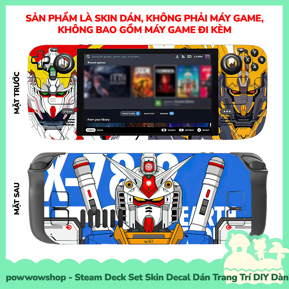 [Sẵn VN - Hỏa Tốc] Steam Deck Set Skin Decal DIY Dán Trang Trí Dành Cho ...