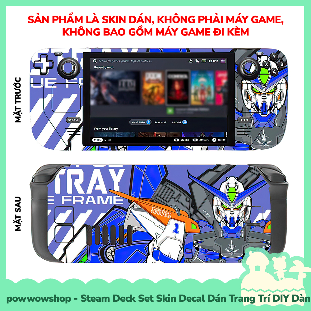 [Sẵn VN - Hỏa Tốc] Steam Deck Set Skin Decal DIY Dán Trang Trí Dành Cho ...