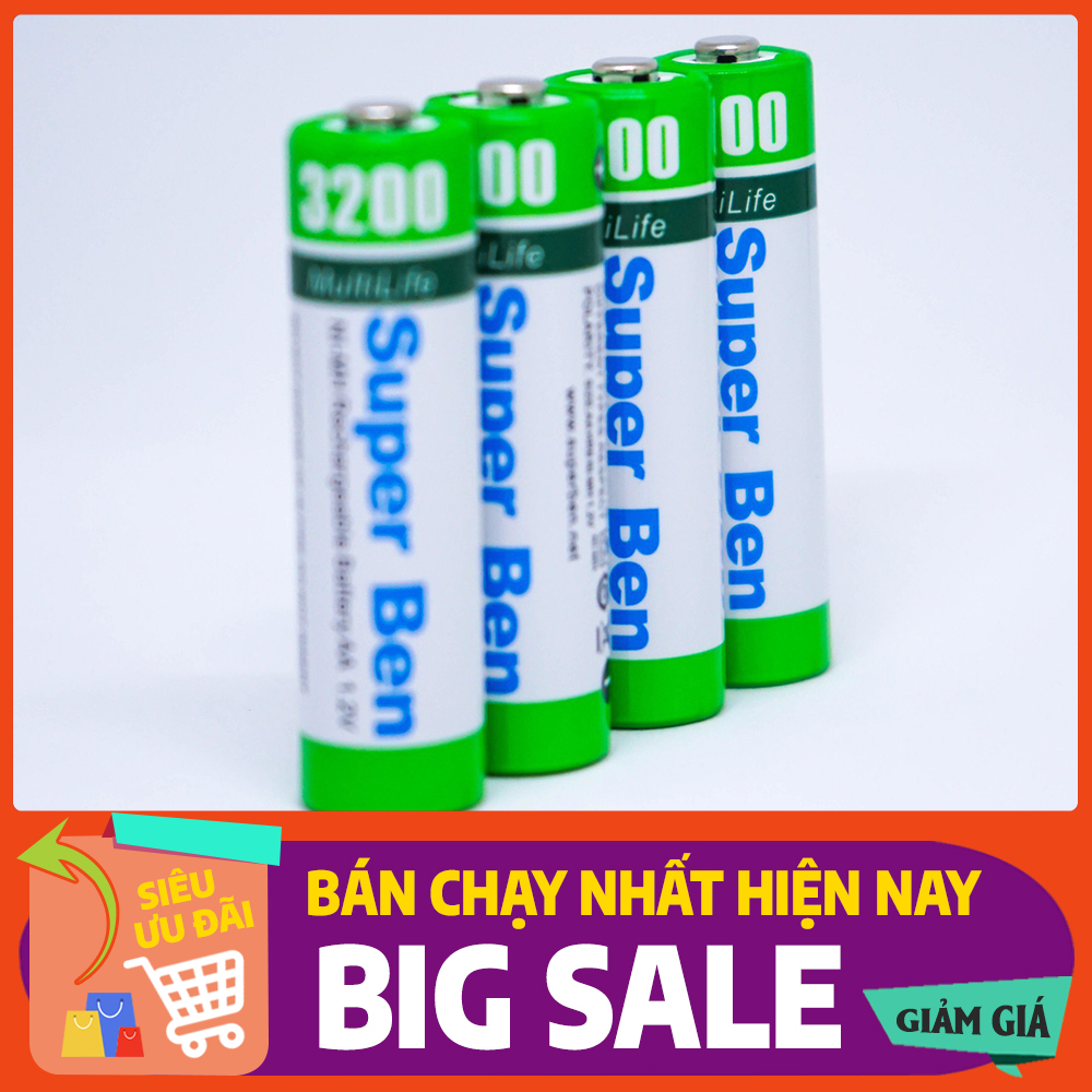 [GIAO HỎA TỐC] PIN SẠC AA SUPERBEN 3200mAh CHÍNH HÃNG BẢO HÀNH 5 NĂM ...