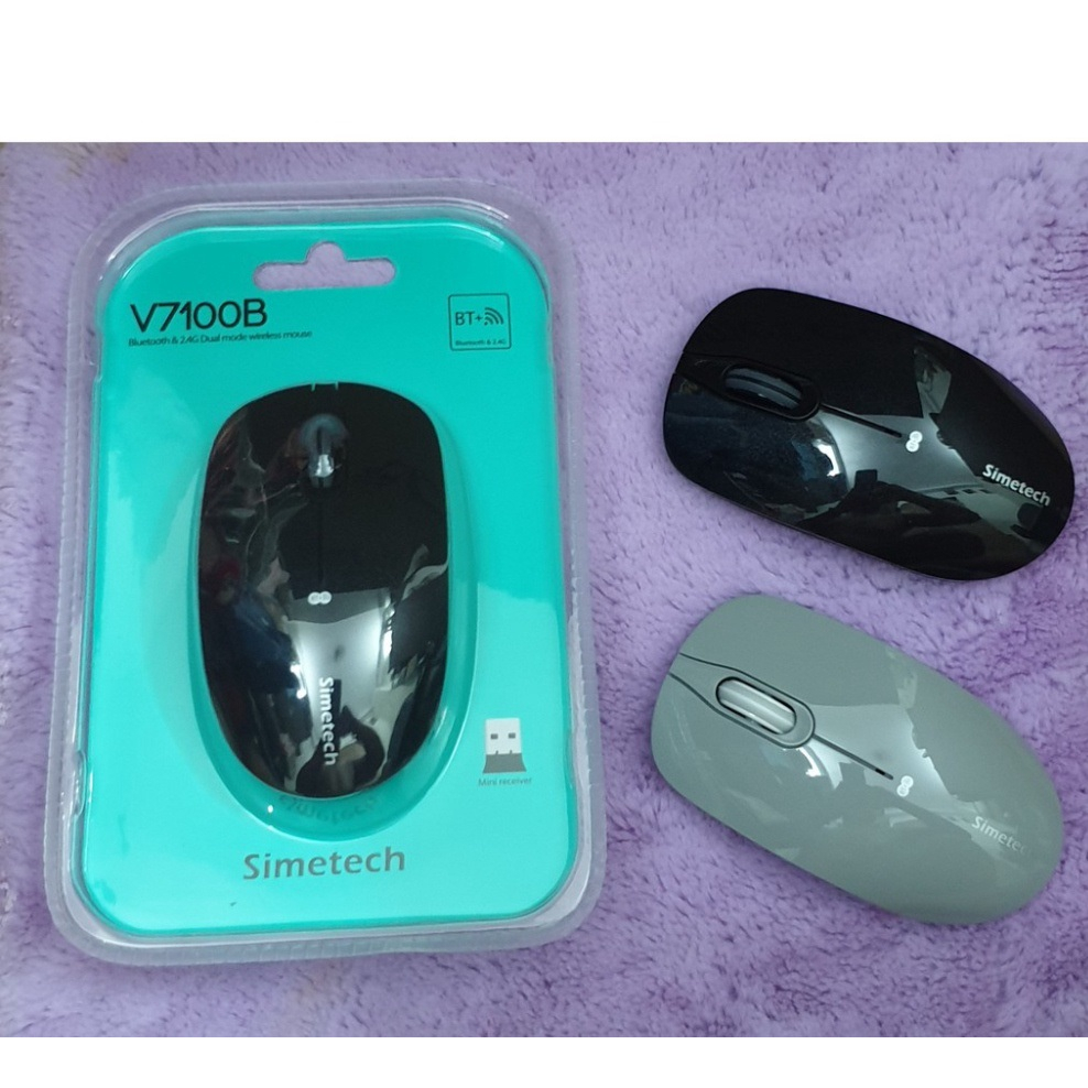 Chuột Mouse Simetech V7100B đa năng, dùng Bluetooth v5.0, Wireless 2 ...