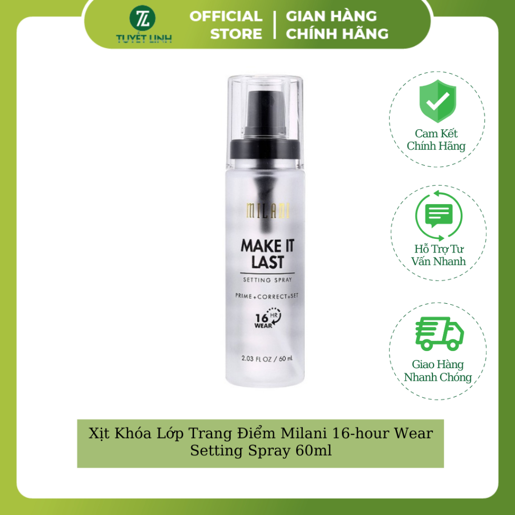 Xịt Khóa Lớp Trang Điểm Milani 16-hour Wear Setting Spray 60ml | Shopee ...