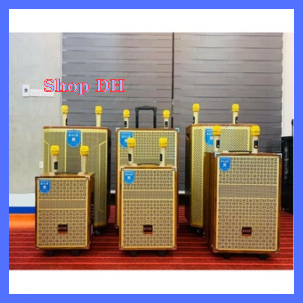 Loa kéo hát karaoke Bluetooth chĩnh hãng AZPRO tặng kèm 2 míc BASS 20 ...