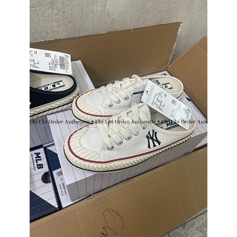 Mule basic MLB - 2 màu trắng / đen - (HÀNG CHÍNH HÃNG) | Shopee Việt Nam