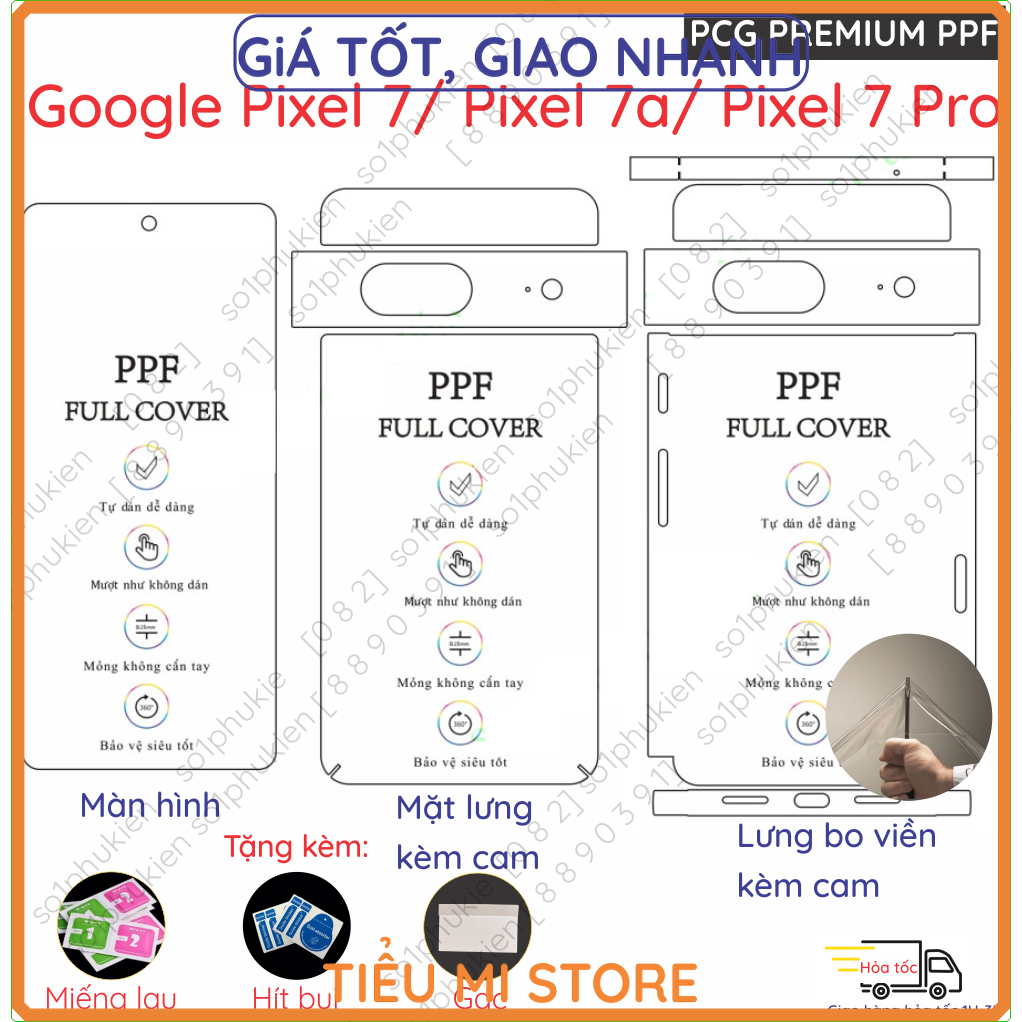 Dán PPF Google Pixel 7/ Pixel 7a/ Pixel 7 Pro/ Pixel 8/ Pixel 8 pro ...