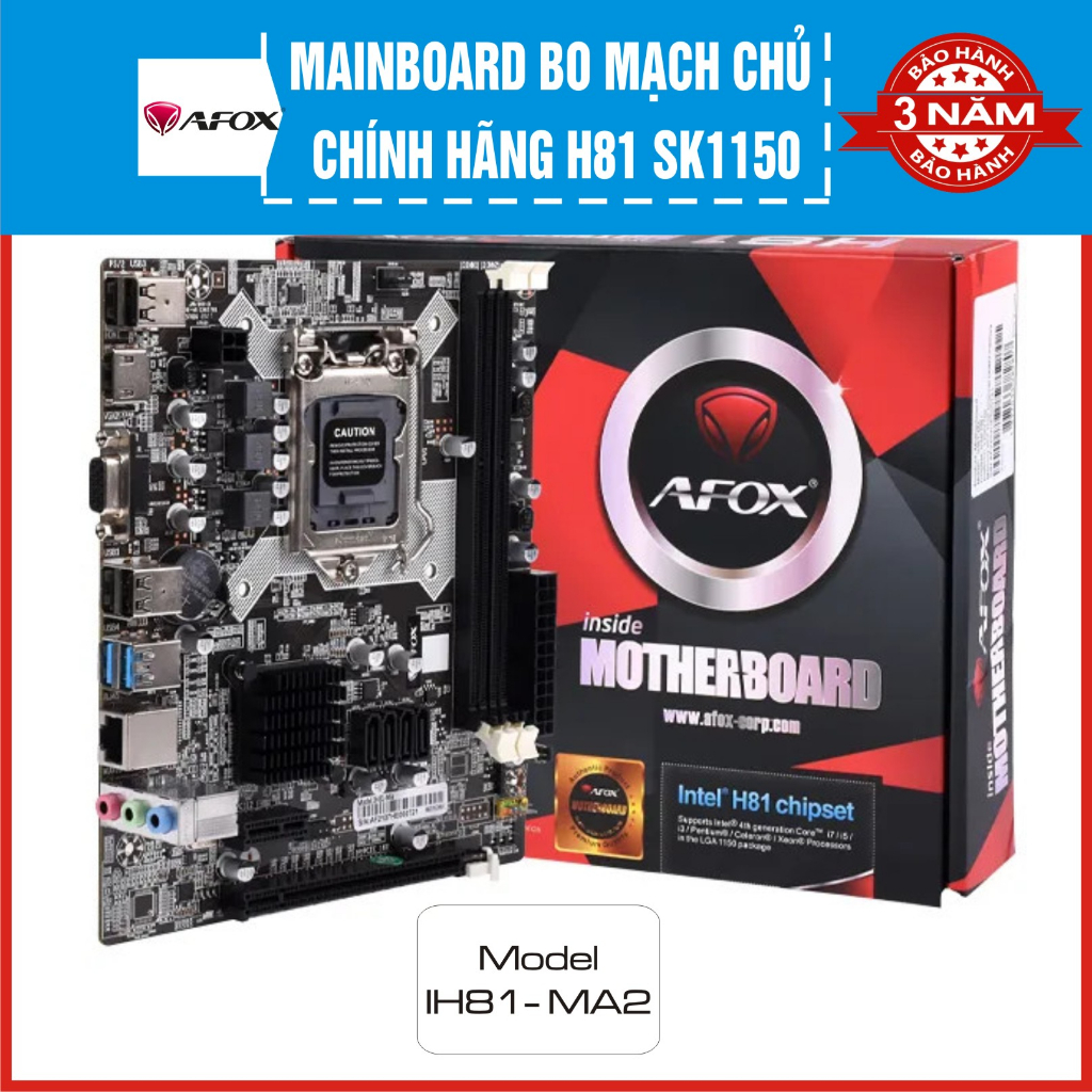 Bo mạch chủ chính hãng AFOX - Glowy H610/H510/H310/H110/ H81/ H61 ...