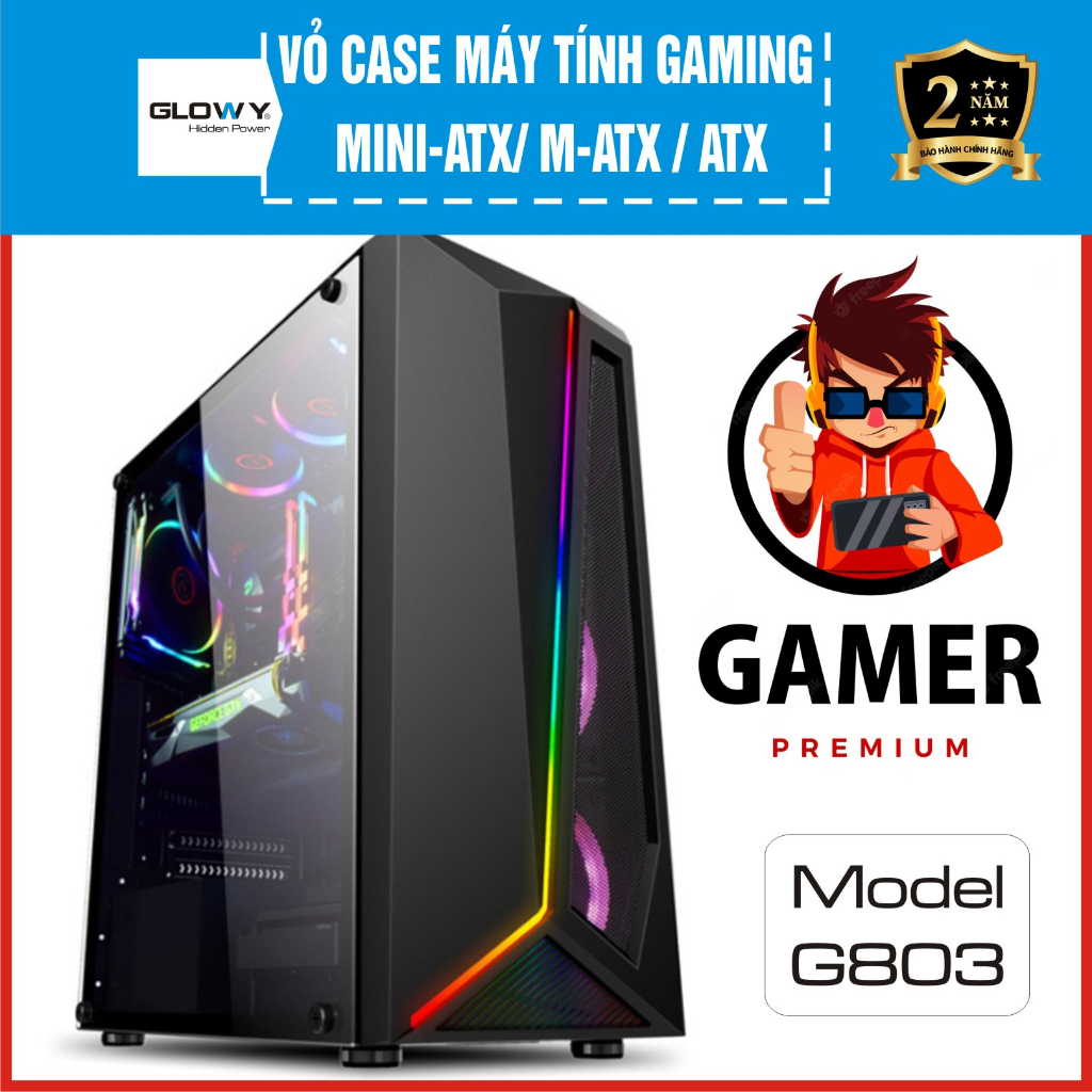 Vỏ máy tính chính hãng, case Glowy GL021|G339|G803 - Mini-ATX|M-ATX| - Bảo hành 1 Năm | Shopee ...