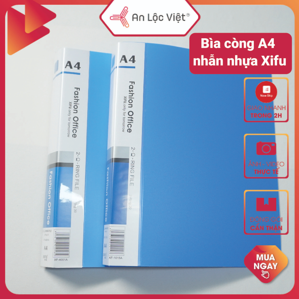 [GIÁ SIÊU SỐC] Bìa nhẫn, File còng A4 2 còng 2,5cm - 3,5cm, nhựa cứng cáp, màu tươi sáng, còng ...