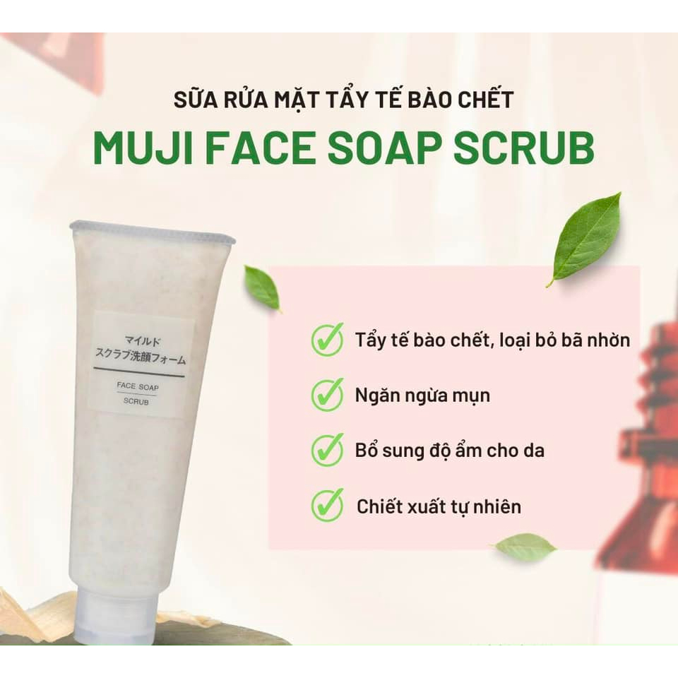 Sữa Rửa Mặt Muji kèm tẩy tế bào chết Muji Face soap Scrub | Shopee Việt Nam
