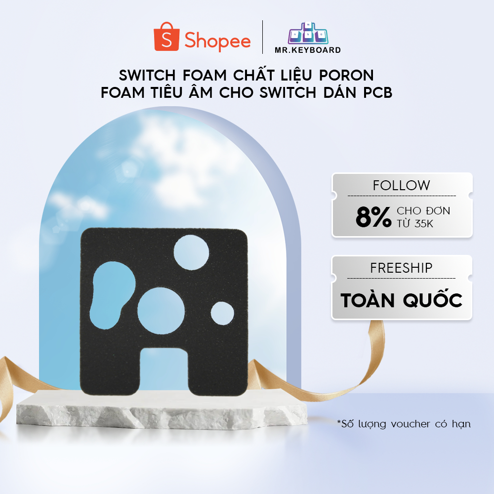 Switch Foam chất liệu Poron - Foam tiêu âm cho switch dán PCB | Shopee ...