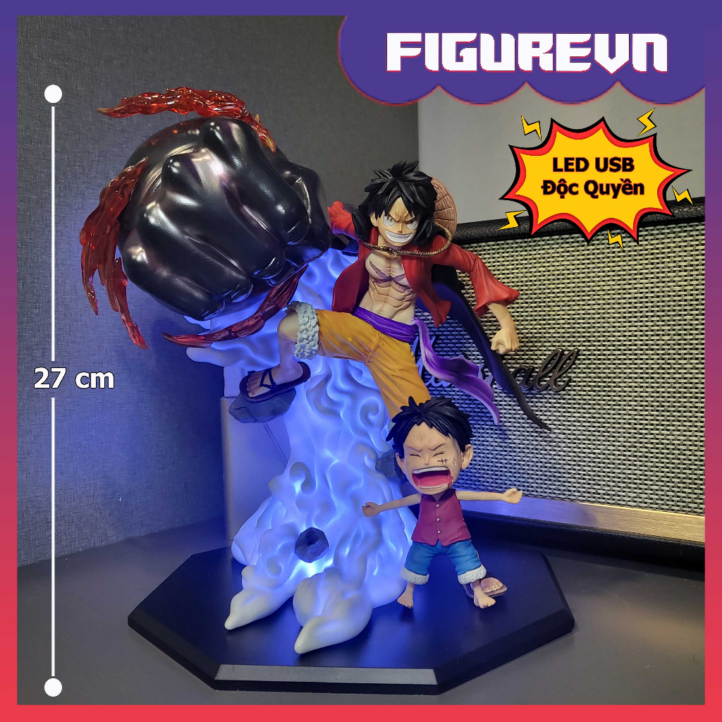 Mô hình Luffy tứ hoàng 27 cm có LED usb - One Piece | Shopee Việt Nam